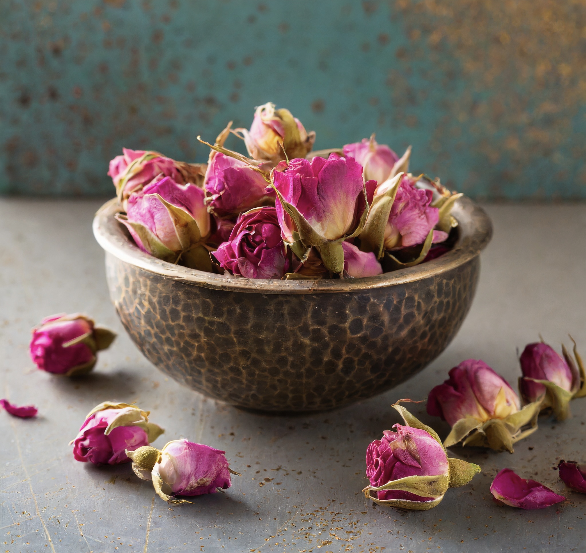 Damask Rose Dried Bud - Salvia Flower