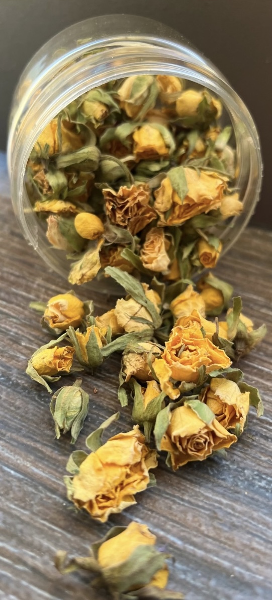 Yellow Rose Dried Bud - Salvia Flower